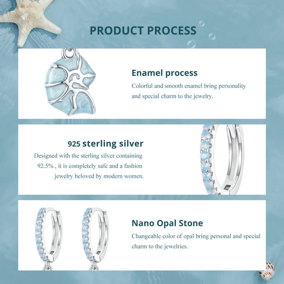 Ocean Star Hoop Earrings – Snap Shark